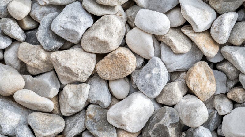 Pile of Smooth Grey and White Stones, Natural Texture Background. Zen ...