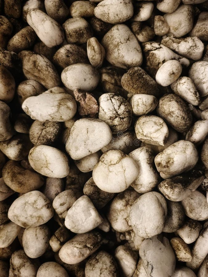 Pile of Smooth Pebbles with Unique Patterns for Background or Design ...