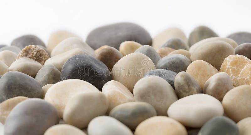 Pile of Smooth Rounded Stones in Various Colors and Sizes Stock ...