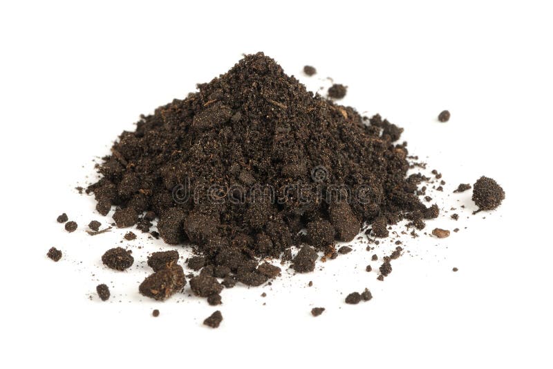 Pile Of Soil Isolated On White Background Stock Photo - Image of ...