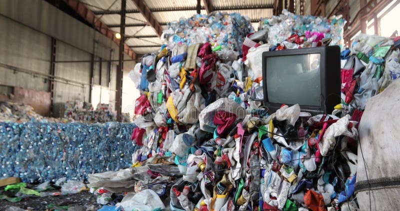 Briquetted Plastic. Close-up. Waste Recycling Stage. Stock Video ...