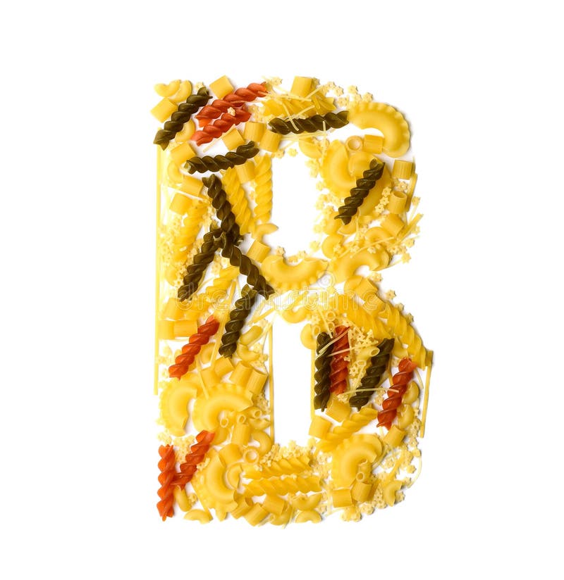 Pile of Spaghetti Forming a Letter B Stock Image - Image of ...