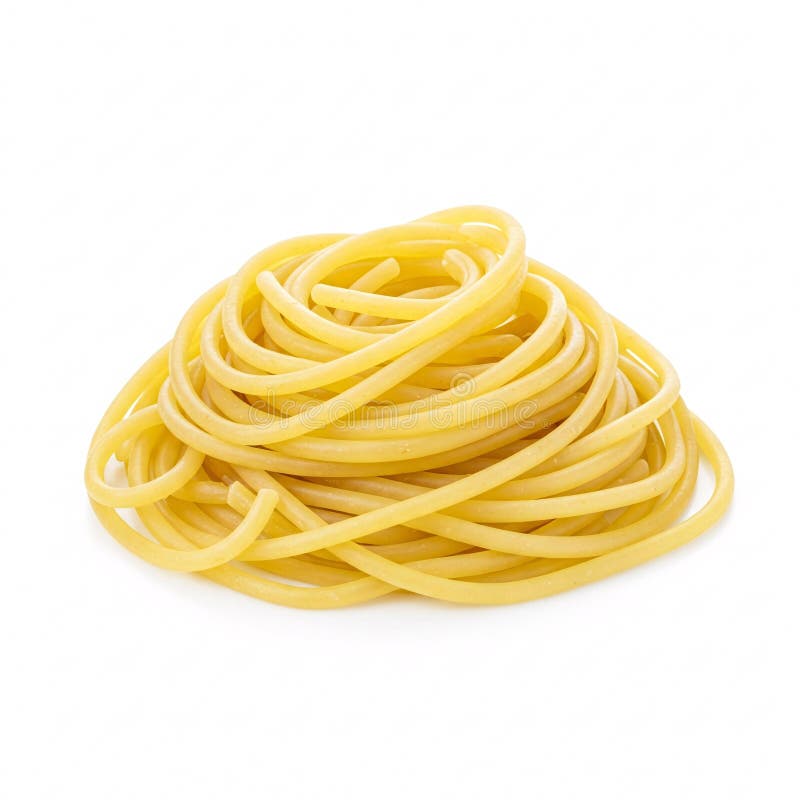 Pile of Spaghetti Pasta, Isolated on a White Stock Illustration ...