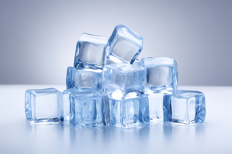 A Pile of Sparkling Ice Cubes Glistening on a Smooth Surface a Cool and ...