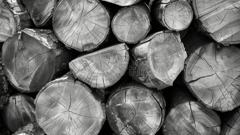 A Pile of Split Logs Each One Displaying Unique and Distinct Wood Grain ...
