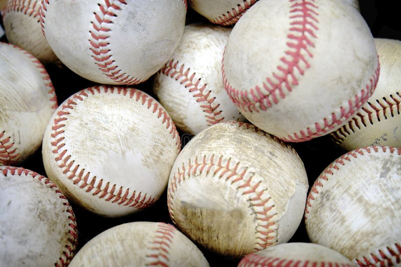 Pile or Stack of Baseballs for Playing Games Stock Photo - Image of ...