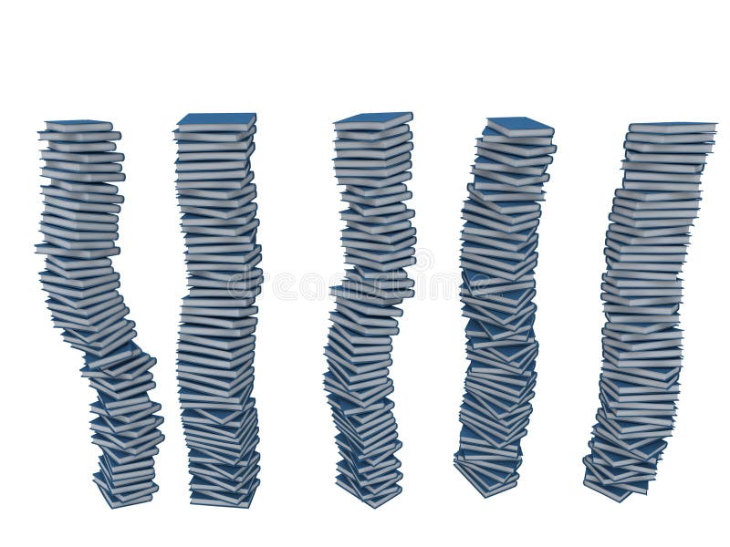 Pile of Stacked Books. Concept of Culture and Knowledge. 3d Rendering ...