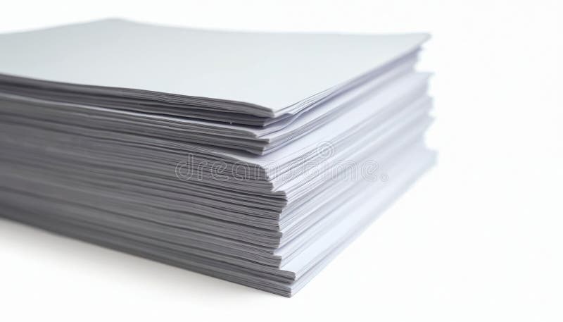 Pile of Stacked Business Documents Isolated on Transparent Background ...