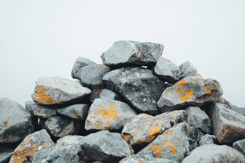Pile of Stacked Rocks Forming a Natural Sculpture Stock Image - Image ...