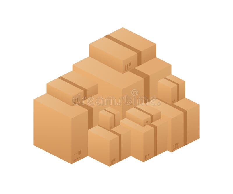 Big Pile Cardboard Boxes Stock Illustrations – 356 Big Pile Cardboard ...