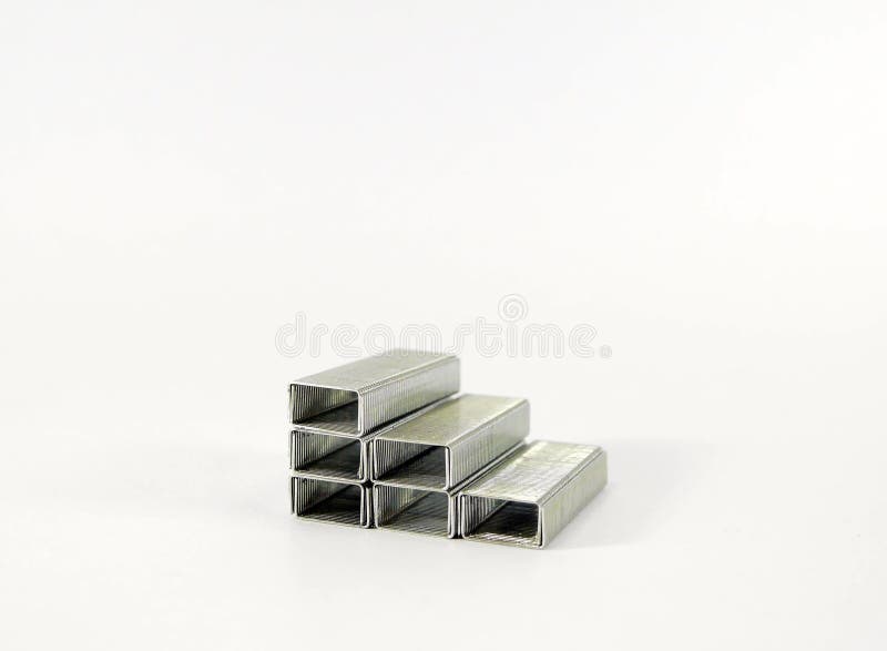 A Pile of Staples on a White Background. Stock Photo - Image of white ...