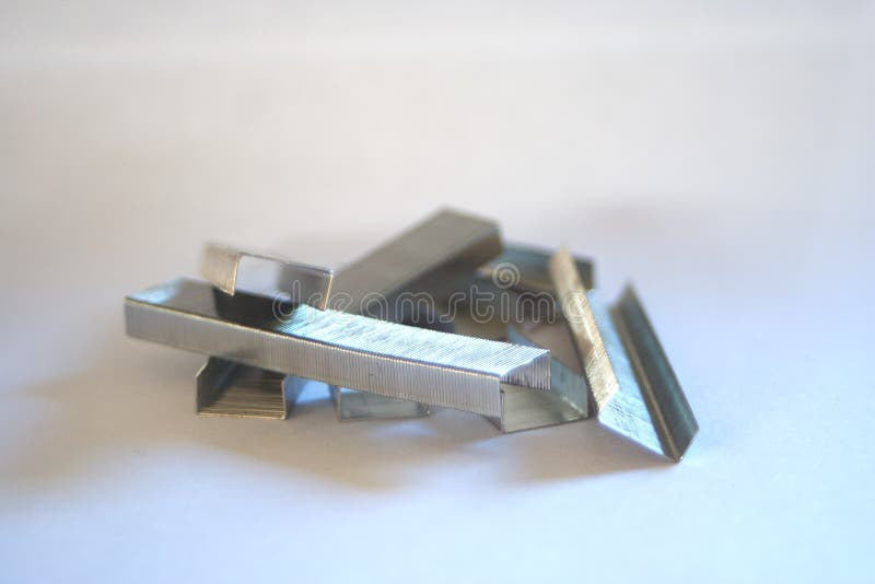 A Pile of Staples on a White Background. Stock Photo - Image of white ...