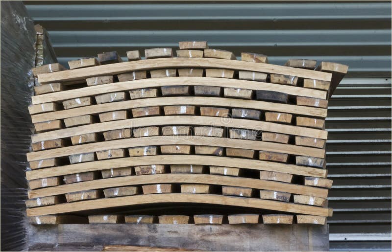 Pile of Staves for Barrel Making at a Cooperage Stock Image - Image of ...