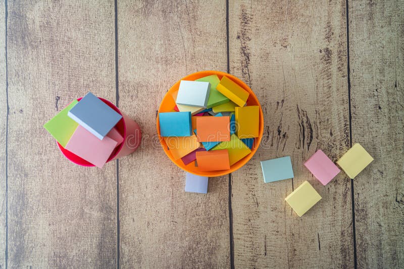 Pile of Sticky Notes on Office Table at Work Stock Photo - Image of ... Pile of Sticky Notes on Office Table at Work Stock Photo - Image of ...