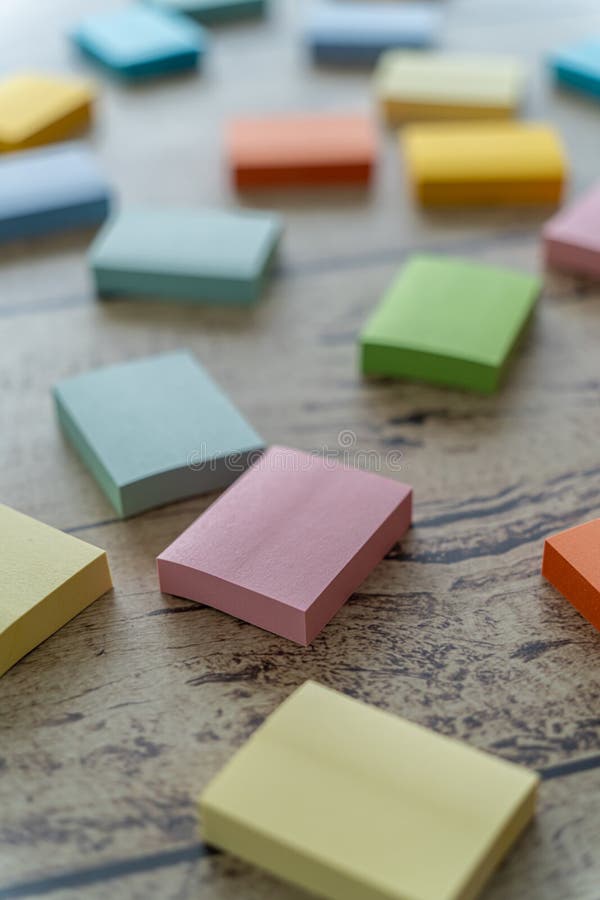Pile of Sticky Notes on Office Table at Work Stock Image - Image of ... Pile of Sticky Notes on Office Table at Work Stock Image - Image of ...