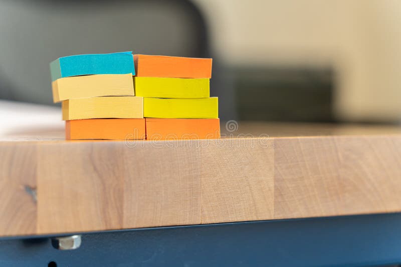 Pile of Sticky Notes on Office Table at Work Stock Image - Image of ... Pile of Sticky Notes on Office Table at Work Stock Image - Image of ...