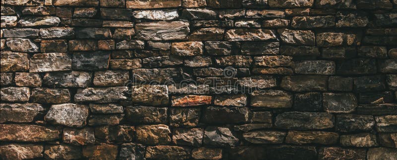 Pile of Stones Forms a Decorative Wall Stock Image - Image of ...