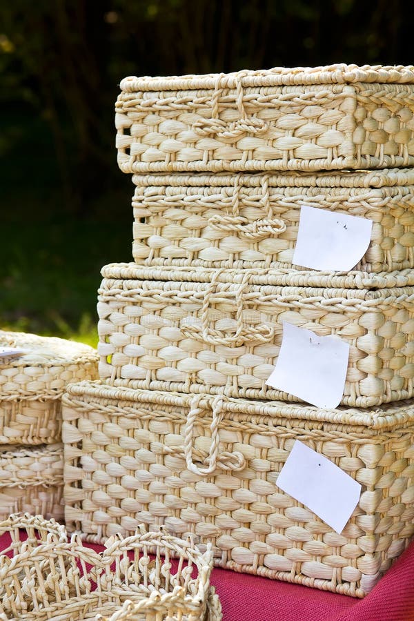 Pile of straw boxes stock image. Image of pile, type - 28111867