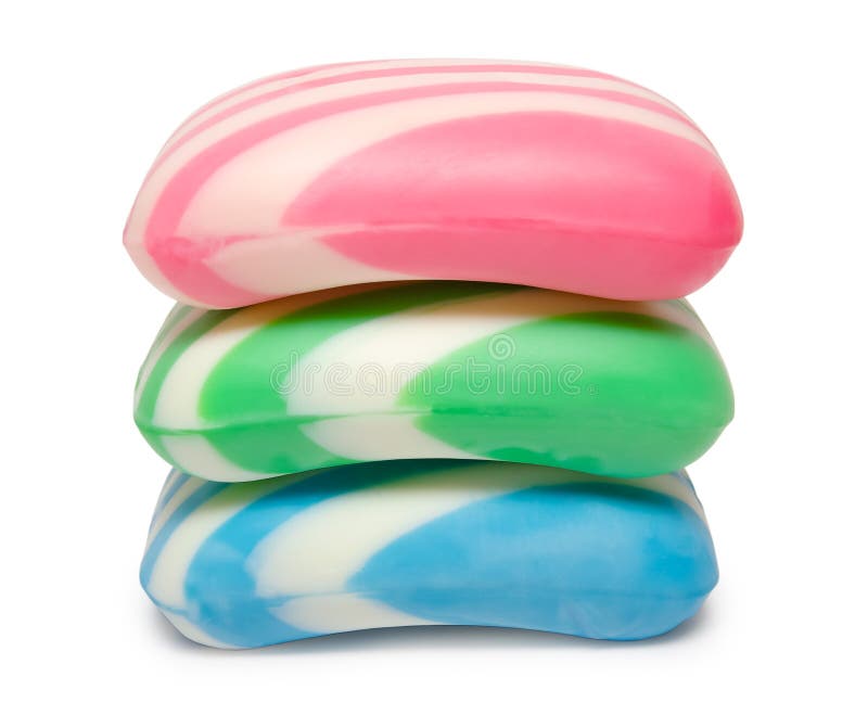 Pile of striped soap stock image. Image of stack, color - 32111123