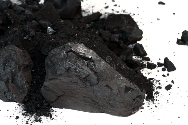 Pile of Sub-Bituminous Coal on White Background Stock Photo - Image of ...