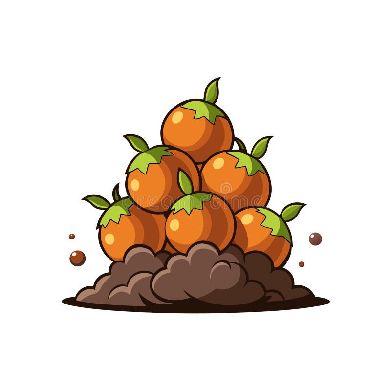 Pile of Tamarind Candy Balls on Brown Base Stock Illustration ...