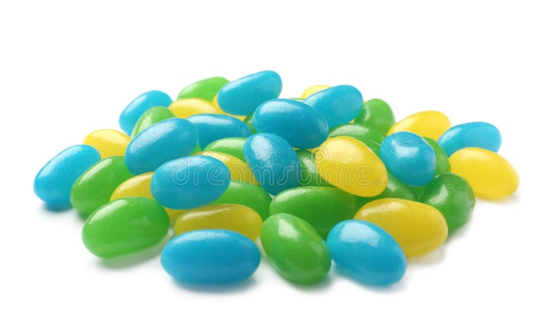 Pile of Tasty Bright Jelly Beans Isolated Stock Image - Image of jelly ...