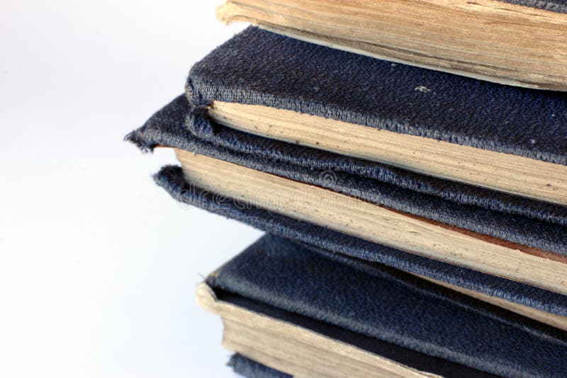 Pile of Tatty Old Blue Books Stock Photo - Image of blue, ragged: 220922