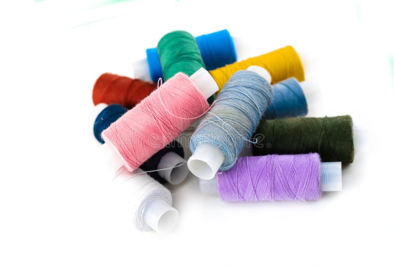 Pile of Thread of Bright Thread and Gray Material for Embroidery of ...
