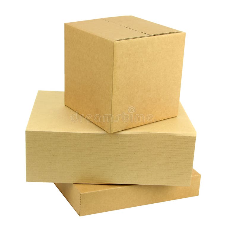 Pile of three boxes stock photo. Image of container, corrigated - 153100