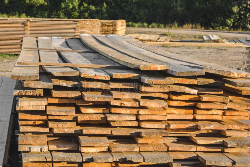 Pile of Timber Made of Pine Trees Stock Photo - Image of building ...
