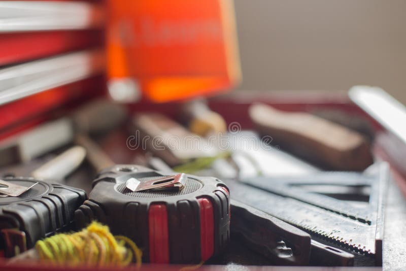 A pile of tools. stock photo. Image of change, repairman - 128438400