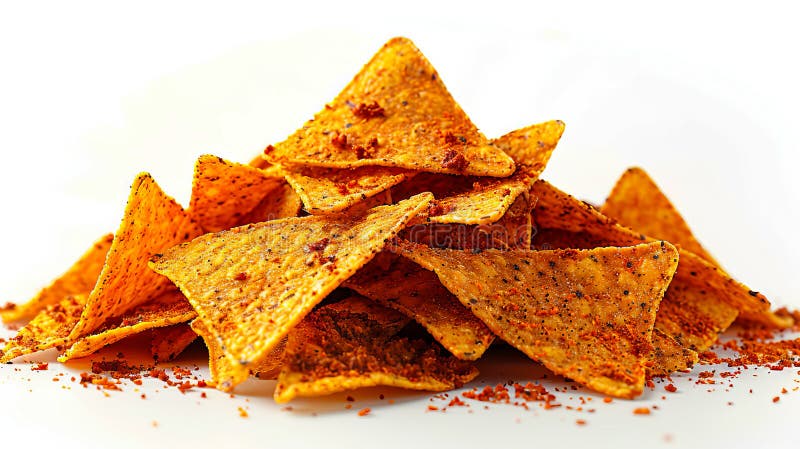 A Pile of Tortilla Chips with Seasoning on Top Stock Photo - Image of ...