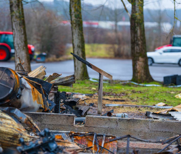 Pile of Twisted Rusted Metal Debris from Collapsed Structure.. Stock ...