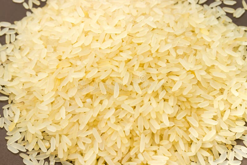 Pile Uncooked Parboiled Rice Brown Dish Close Up Stock Photos - Free ...