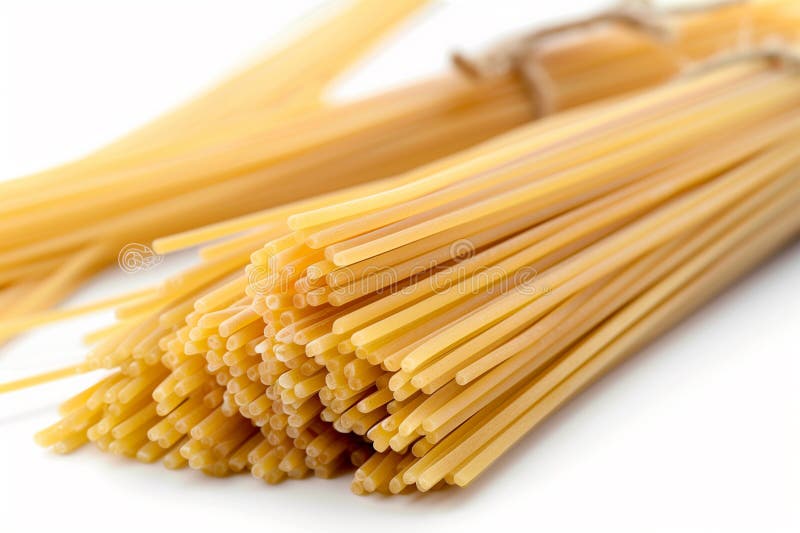 Pile of Uncooked Pasta Sticks Next To String Stock Image - Image of ...