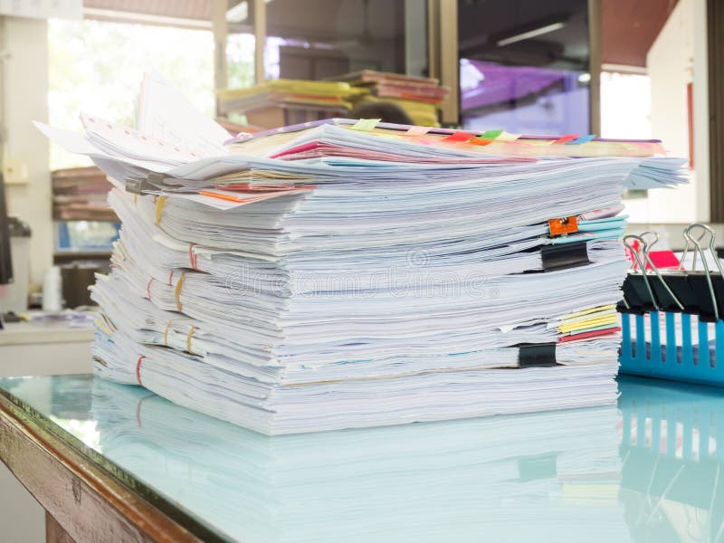 Pile of Unfinished Documents Stock Photo - Image of documents, mess ...