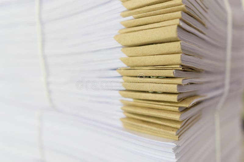 Pile of Unfinished Documents on Office Desk Stock Photo - Image of ...
