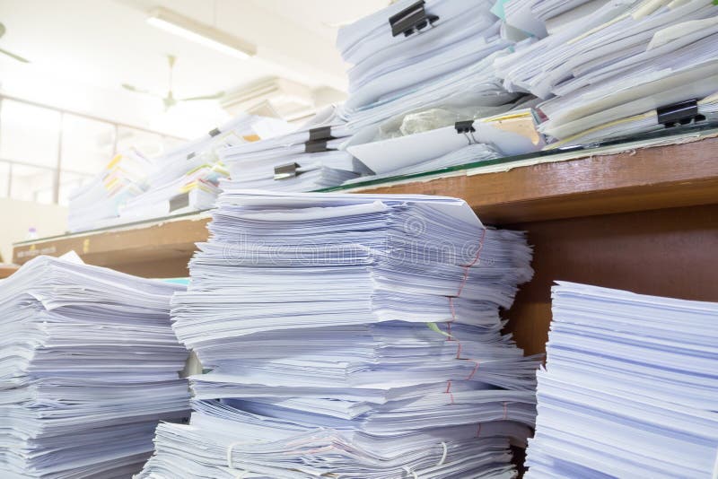 Pile of Unfinished Paperwork Stock Image - Image of file, business ...