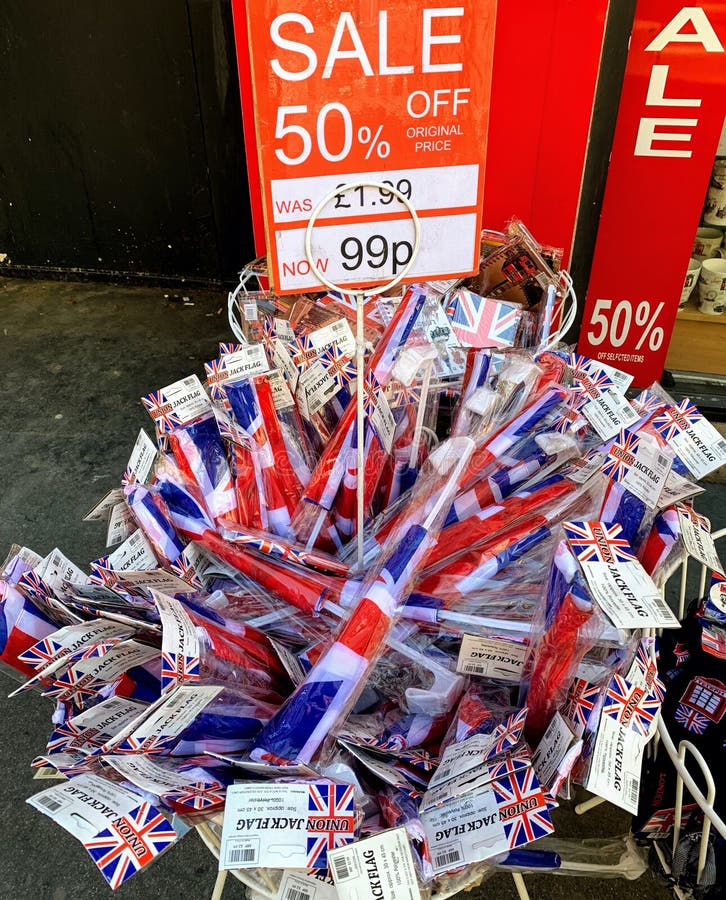 Pile of Union Jack Flags for Sale Editorial Photography - Image of ...