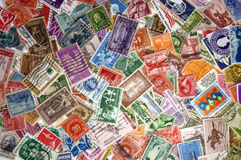 Pile of United States Postage Stamps Editorial Image - Image of stamps ...