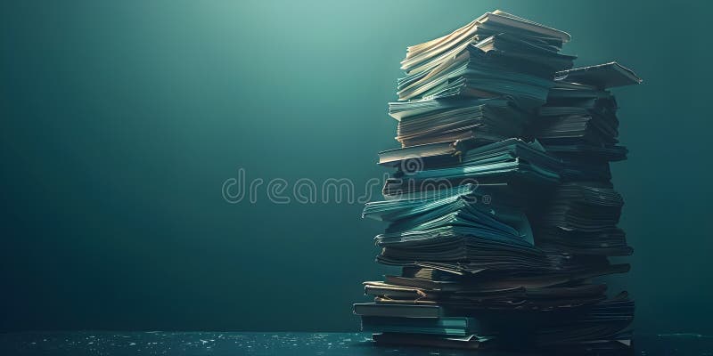 Pile of Unsolved Case Files Representing Backlog Delay in the Legal ...