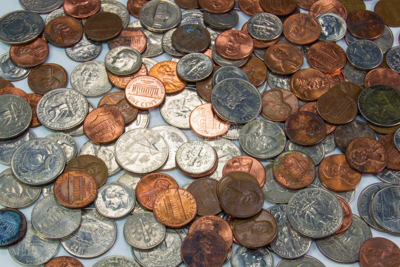 Pile of US Quarters stock image. Image of broke, euro - 19060569