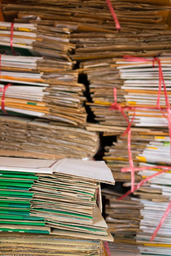 Pile of used paper stock photo. Image of paper, rubbish - 141729826