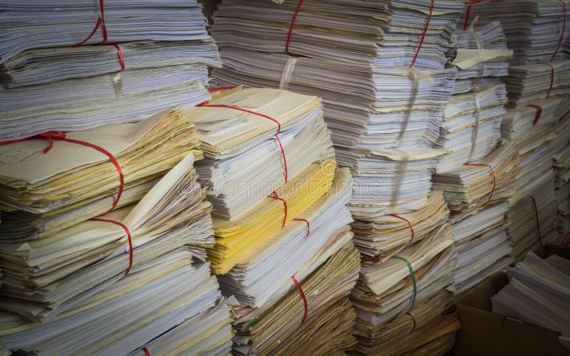 A pile of used paper stock image. Image of retro, texture - 30244547