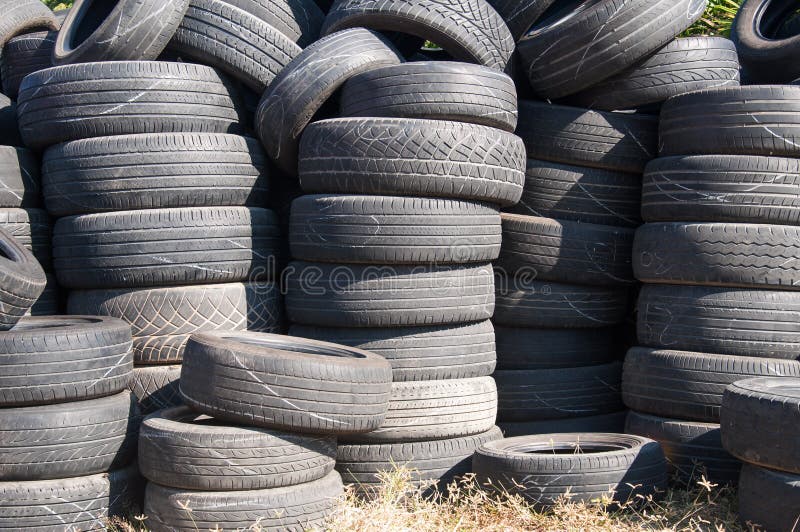 Pile of Used Tires stock image. Image of black, garage - 64921921