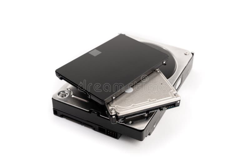 Group of Hard Disk Drive HDD Isolated on White Background Stock Photo ...