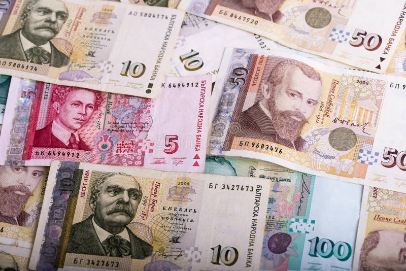 Different Bulgarian Banknotes Stock Image - Image of pile, exchange ...