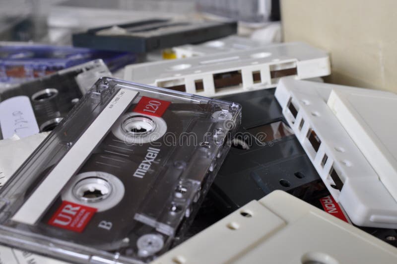 Pile of Various Cassette Tapes Editorial Photography - Image of collect ...