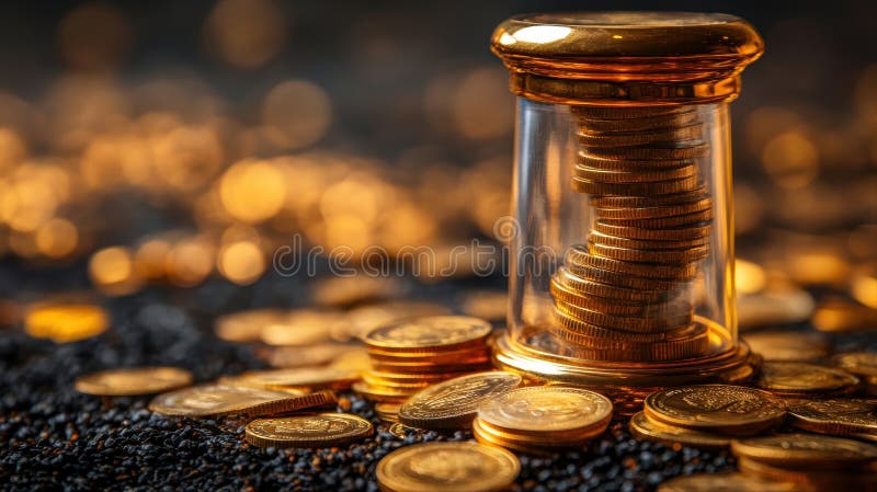 A Pile of Various Coins Displaying Different Sizes, Colors, and ...