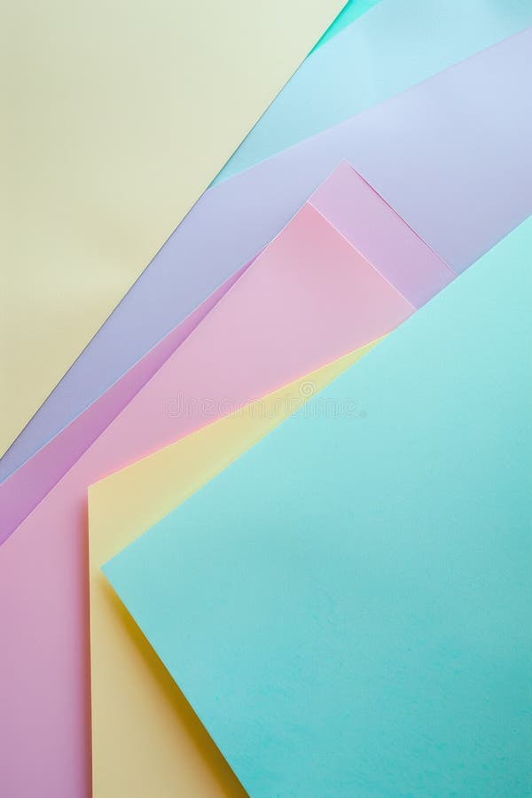 A Pile of Various Colored Papers, Stacked on Top of Each Other Stock ...